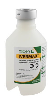 Aspen IVERMAX® (ivermectin) Injection 1% - Burlington, NC - Isley Farm Supply