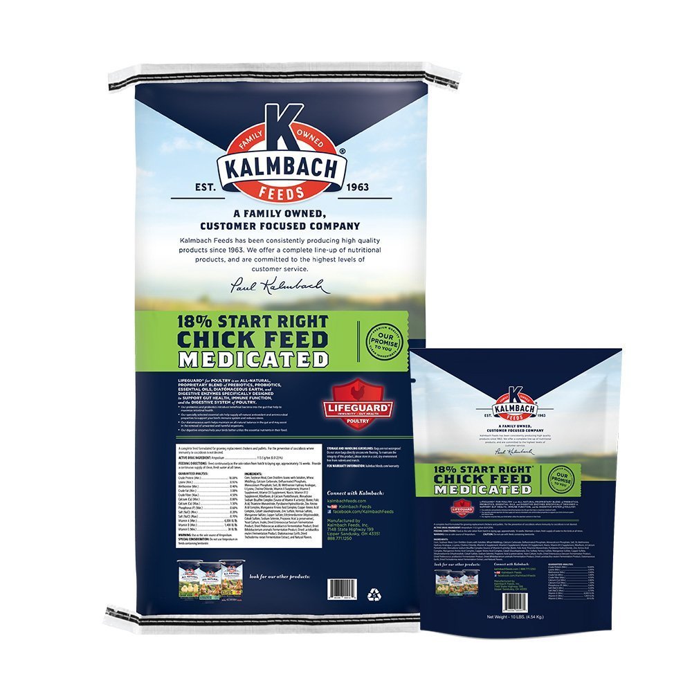 Kalmbach 18% Start Right® Chick Feed (Medicated) - Burlington, NC ...