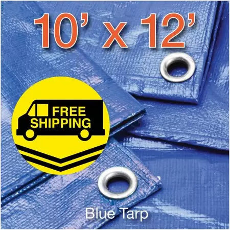Hygrade/LDF Industries Inc 10' X 12' Multi-Purpose Blue Poly Tarp Cover ...