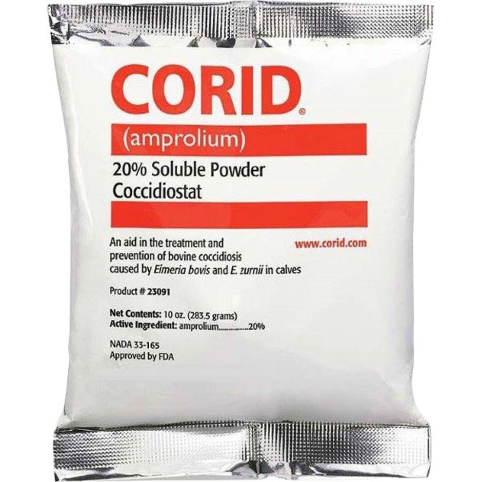 CORID 20% SOLUBLE POWDER COCCIDIOSTAT FOR CALVES - Burlington, NC ...
